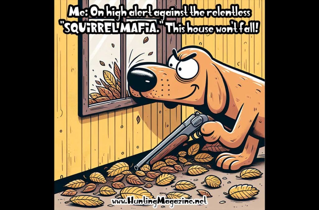 Funny Hunting Dog Meme: Dog Protects Home From the Squirrel Mafia ...
